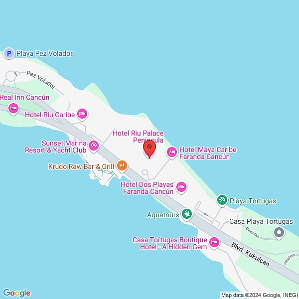 Riu Palace Peninsula Map
