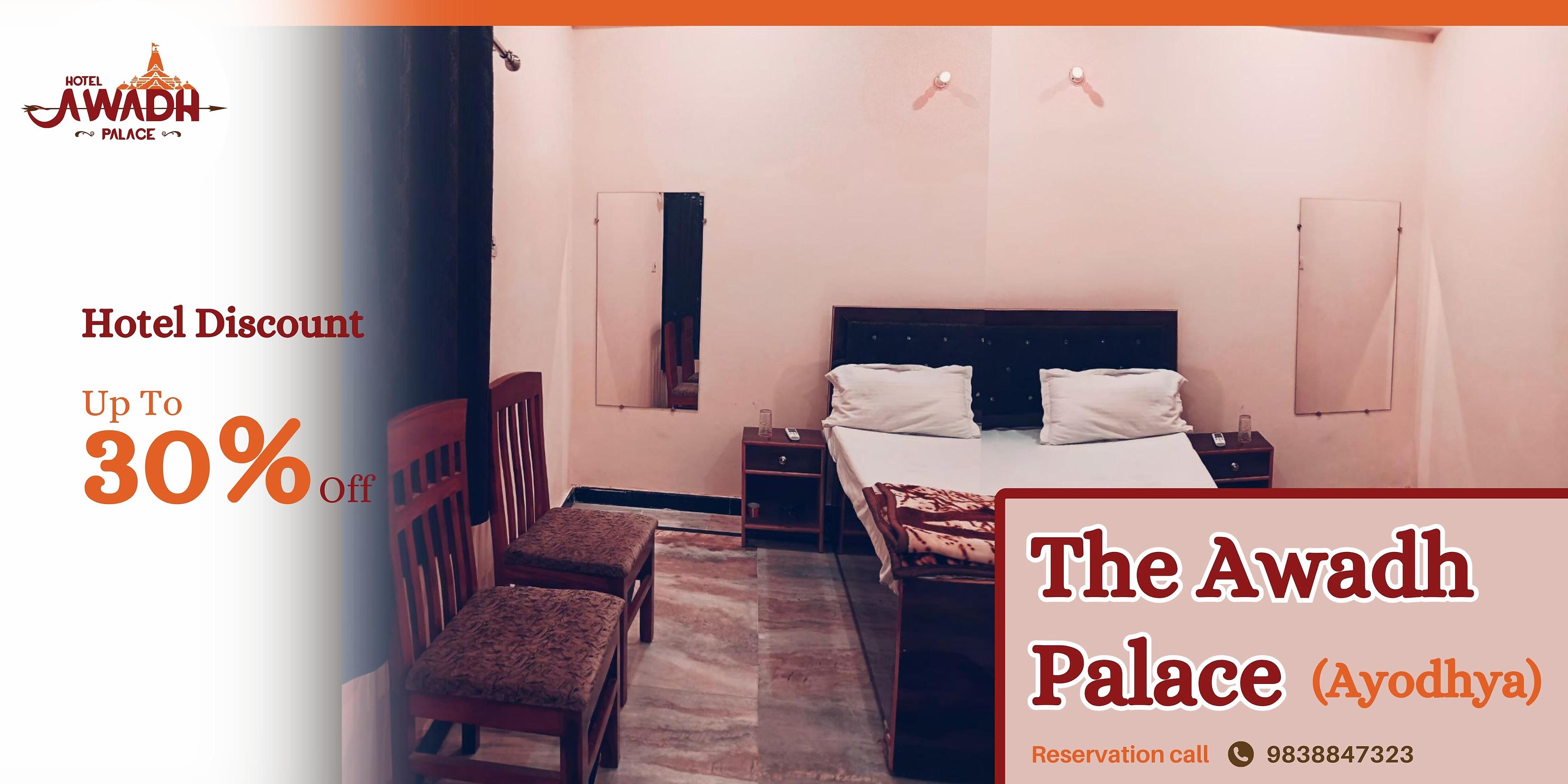 The Awadh Palace 𝗕𝗢𝗢𝗞 Ayodhya Hotel 𝘄𝗶𝘁𝗵 𝗙𝗥𝗘𝗘 𝗖𝗮𝗻𝗰𝗲𝗹𝗹𝗮𝘁𝗶𝗼𝗻