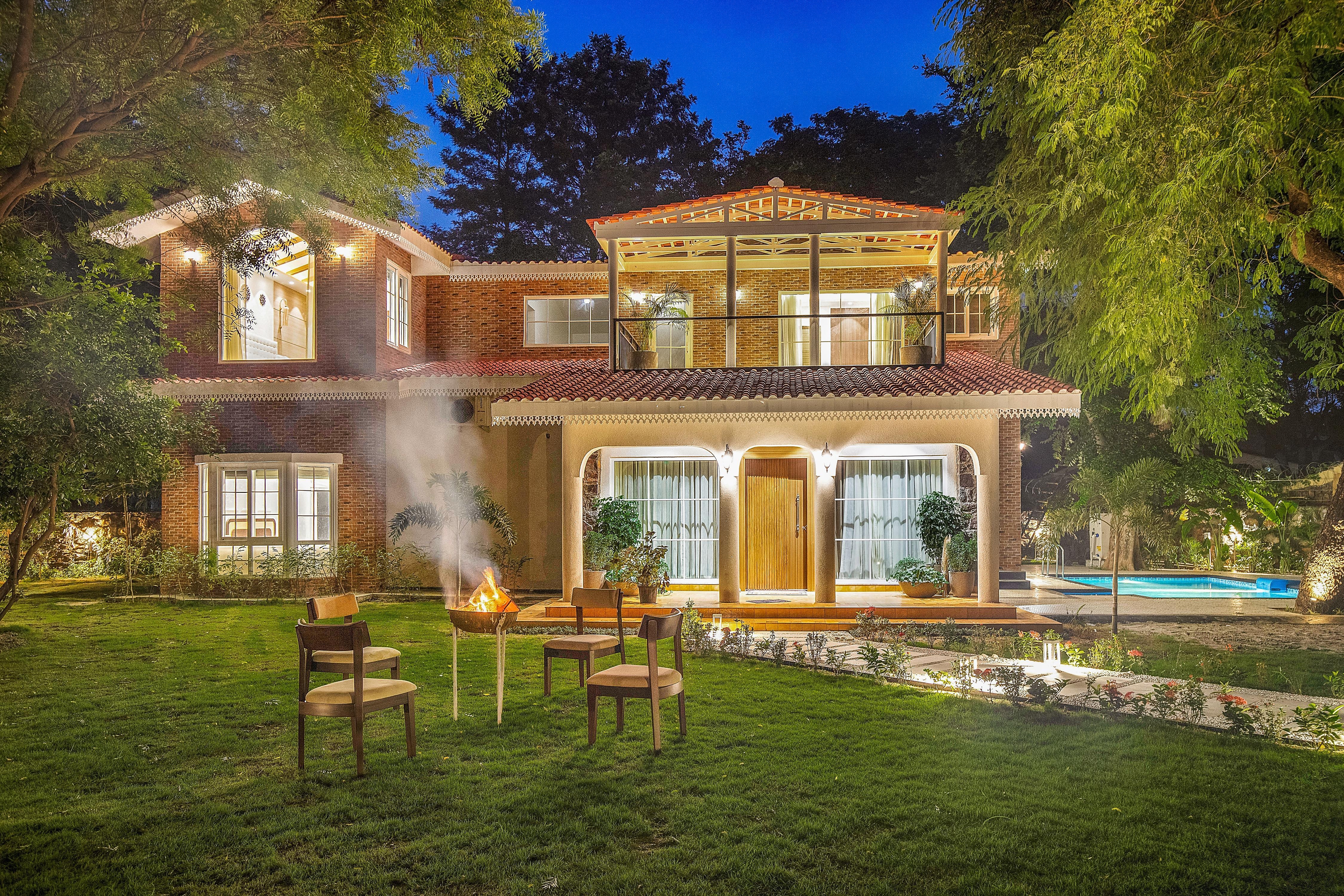 ELIVAAS Varsha Greens | A 4-BHK Retreat with Private Pool & Outdoor ...